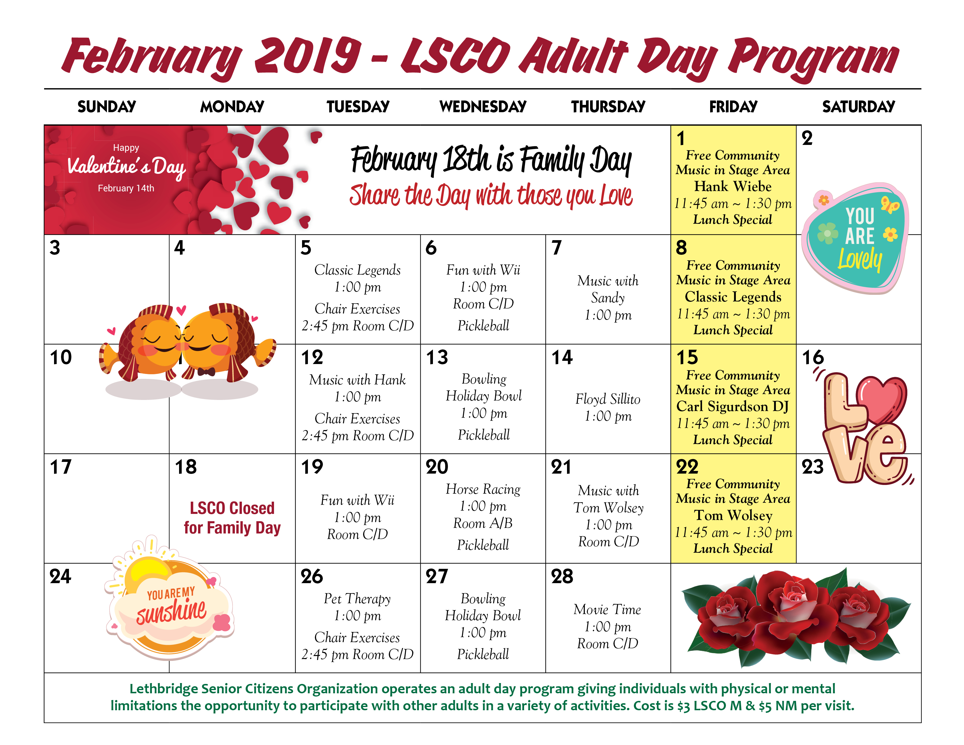 Adult Day Program Lethbridge Senior Citizens Organization